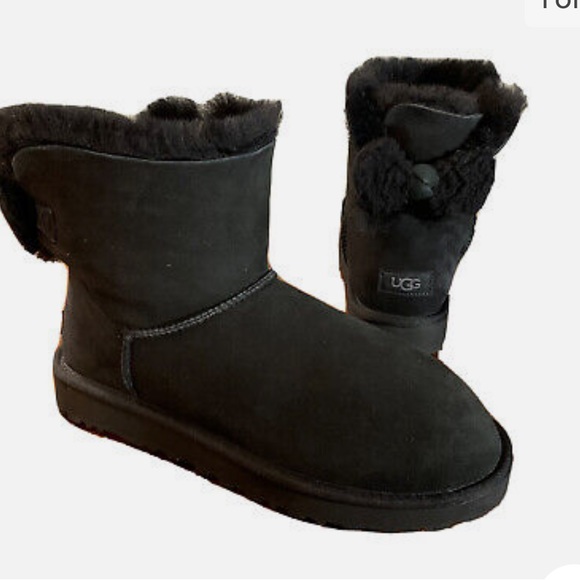 UGG | Shoes | Ugg Australia Arielle Black Suede Mini Height Boots With ...